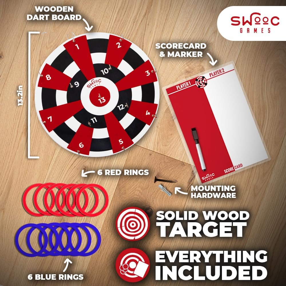 SWOOC Games Hook Darts Ring Toss Game Review - The Family Game Guide